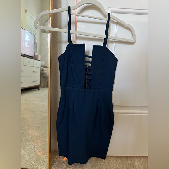 Tobi | Dresses | Tobi Navy Blue Mini Dress | Poshmark